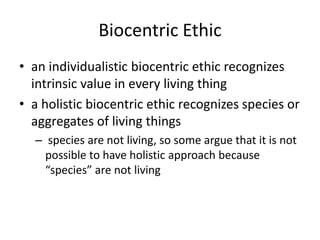 Environmental ethics | PPTX