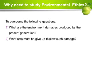 Environmental ethics | PPT