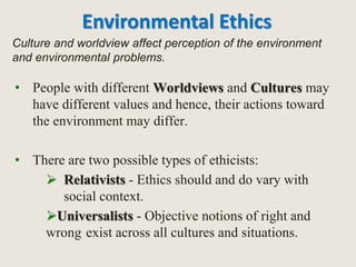 Environmental ethics 2018 | PPTX