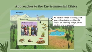 Environmental ethics ,types, approaches and issues pptx | PPTX