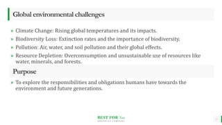Environmental Ethics, environmental attitudes, justice | PPTX