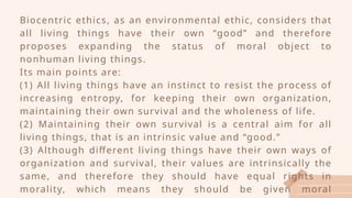 ENVIRONMENTAL ETHICS of Bachelor of Science in Development ...