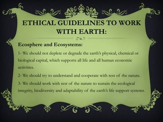 Environmental ethics presentation . | PPT