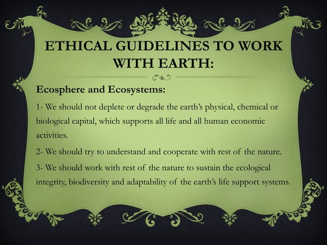 Environmental ethics presentation . | PPT