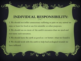 Environmental ethics presentation . | PPT