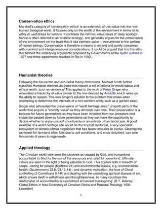 Environmental ethics project | DOCX