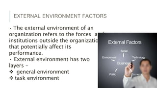 Environmental factors affecting an organisation | PPTX