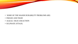 Environmental factors affecting durability of concrete | PPTX