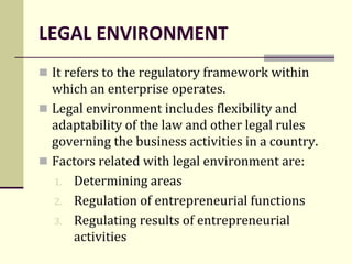 Environmental Factors Affecting Entrepreneurial Development | PPTX