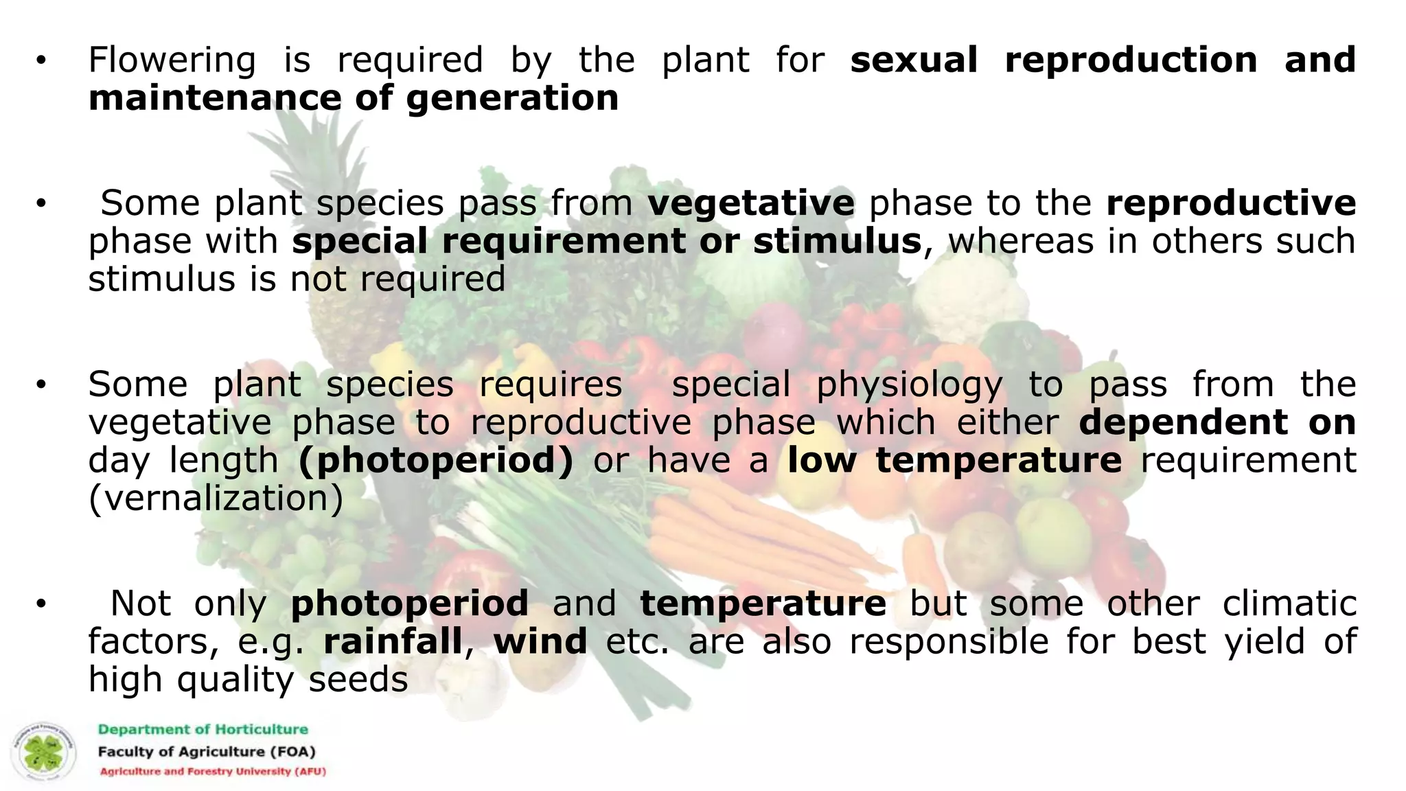 Environmental factors affecting vegetable seed production | PPTX