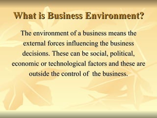 Environmental factors & business | PPT