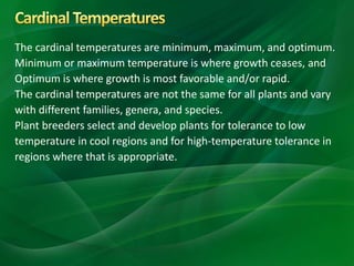Environmental factors influencing Growth of Vegetables | PPTX