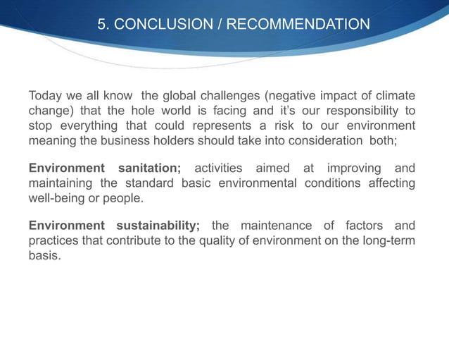 Environmental feasibility | PPTX