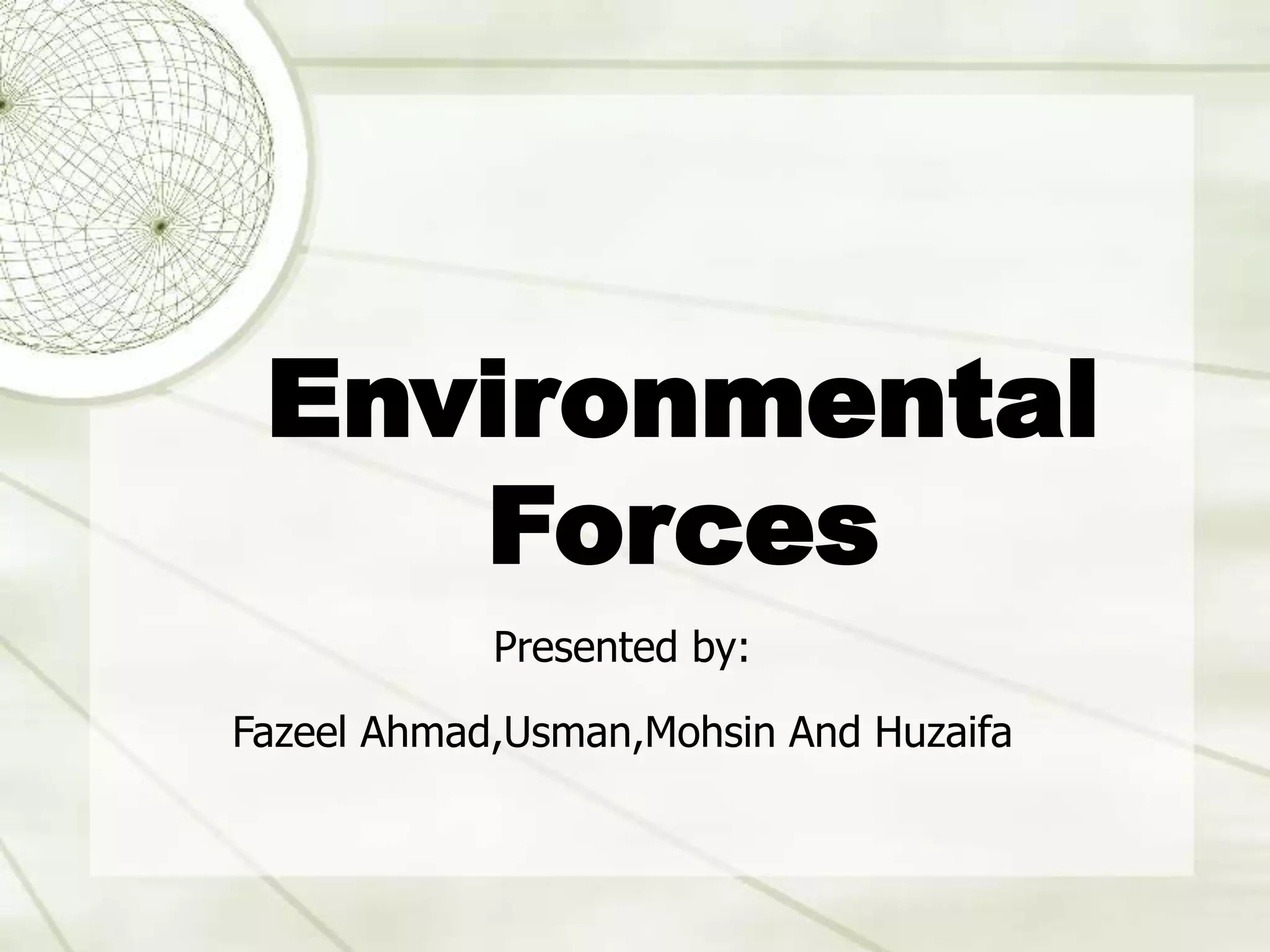 Environmental forces - Business Ethics | PPTX