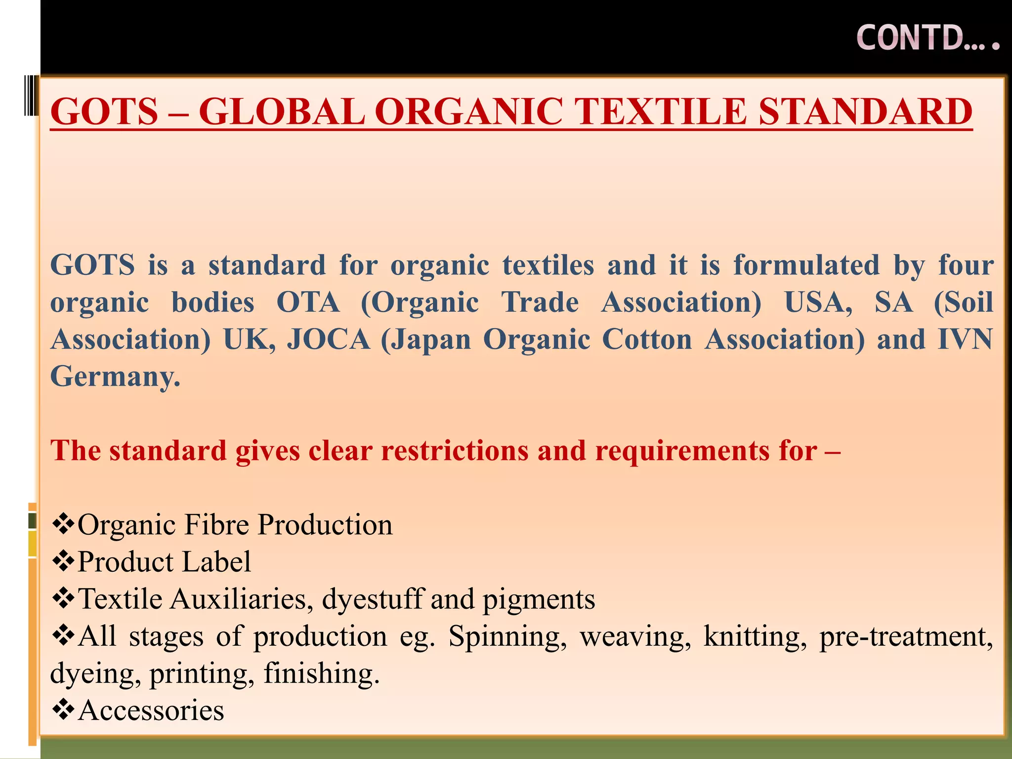 Environmental friendly processing of textile fibres | PPT