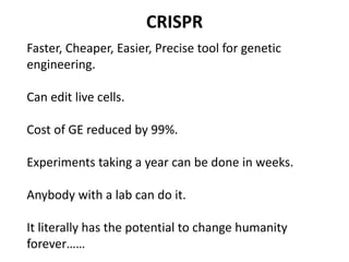 Genetic Engineering and the future of Evolutiom | PPT