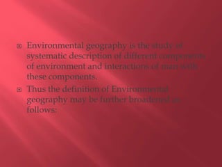 Environmental geography | PPTX