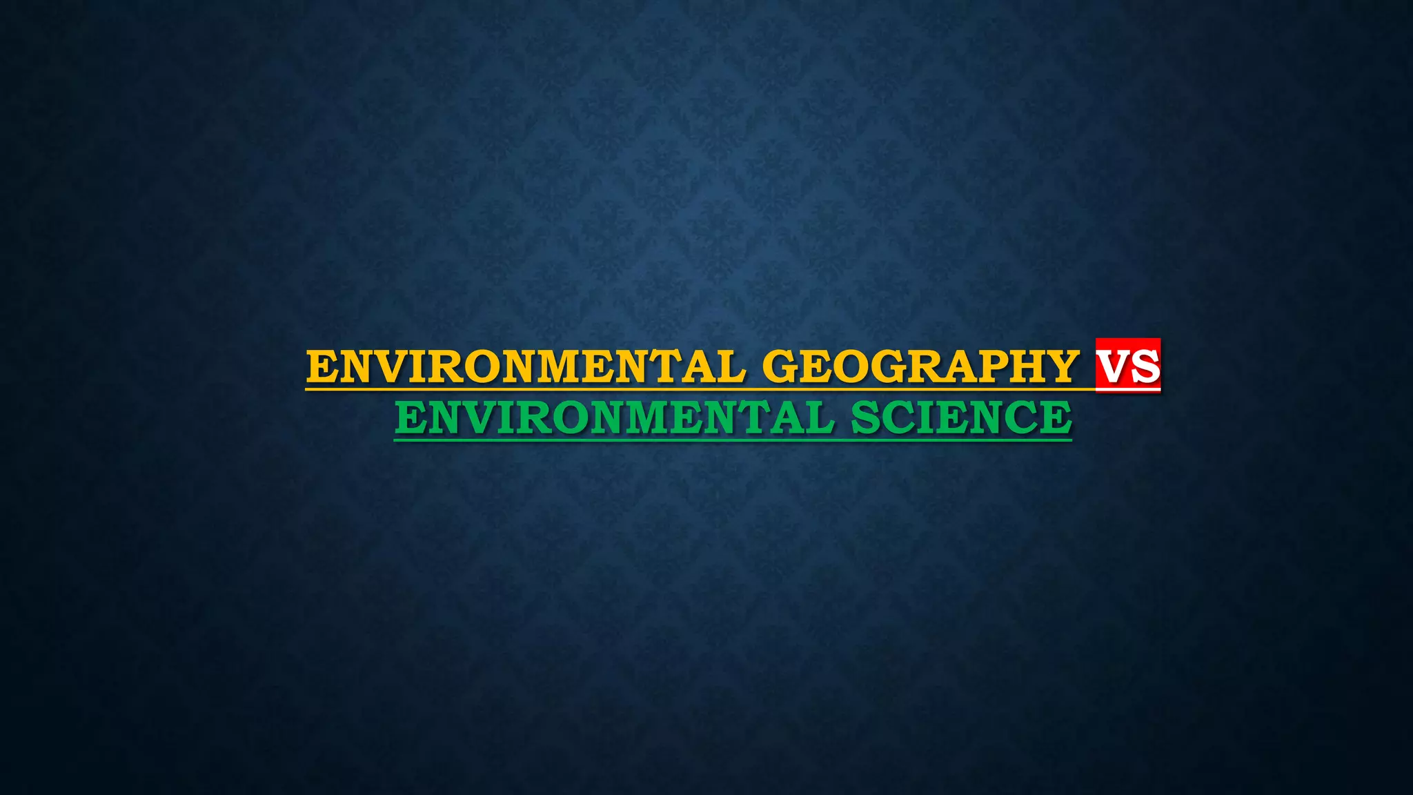 Environmental geography | PDF