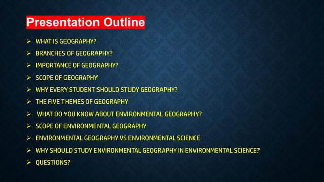 Environmental geography | PDF
