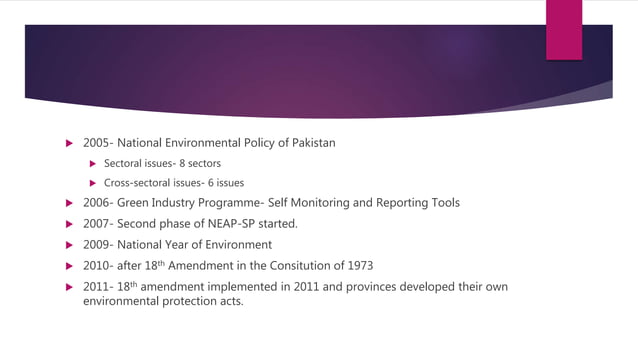 Environmental Governance in Pakistan | PPTX