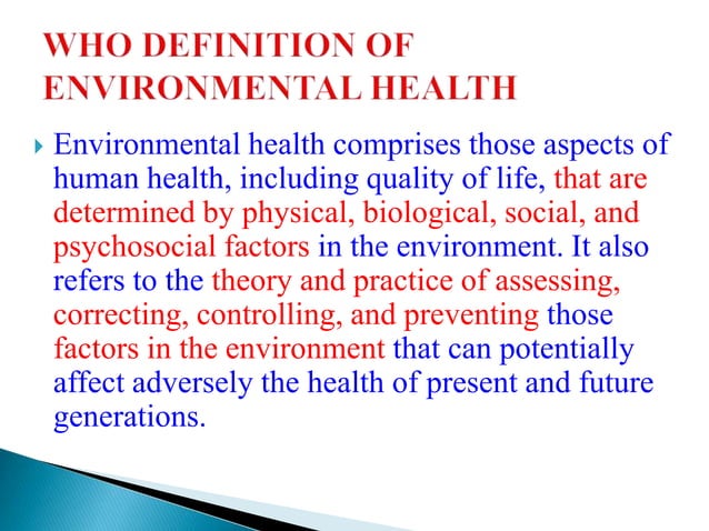 Environmental health | PPT