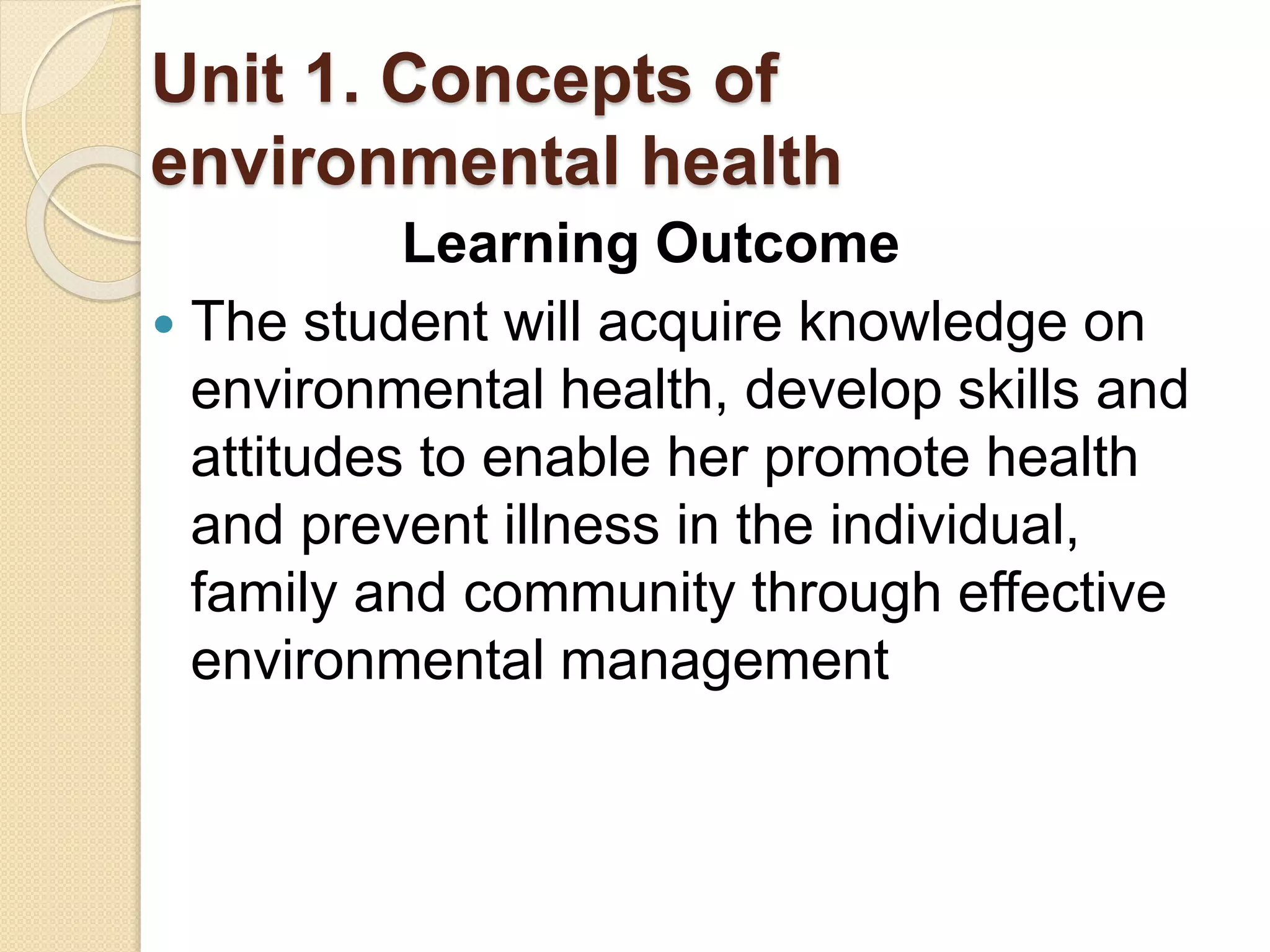 Environmental Health pptx | PPTX