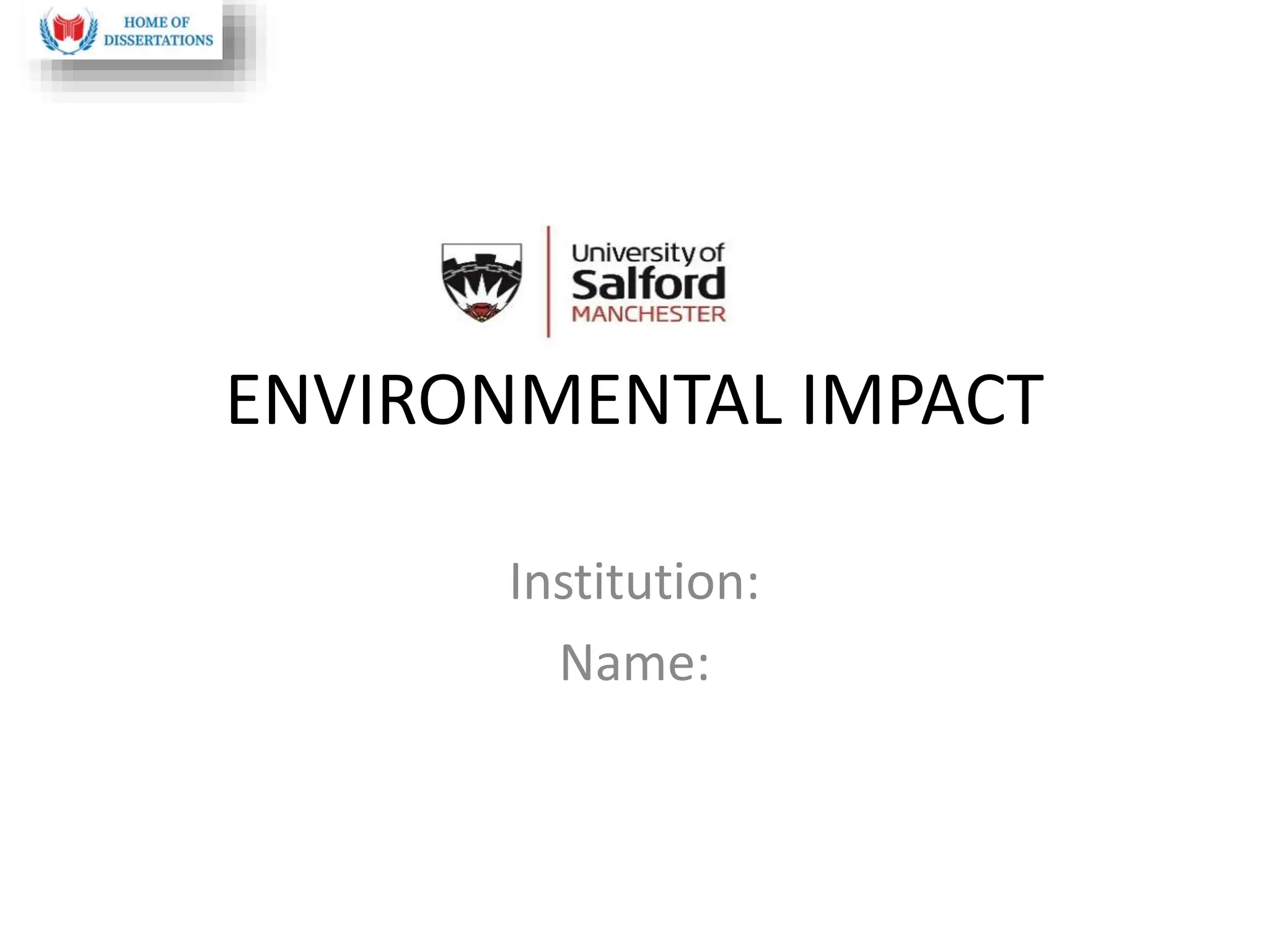 ENVIRONMENTAL IMPACT PPTx | PPTX