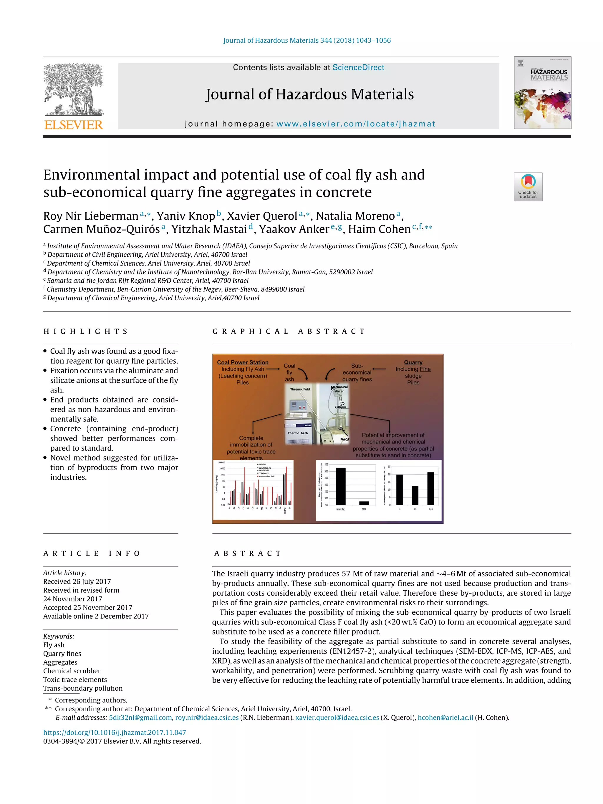 Environmental impact and potential use of coal fly ash andsub ...