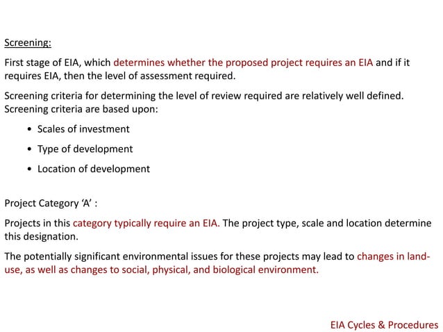 Environmental impact assessment (EIA) | PPTX