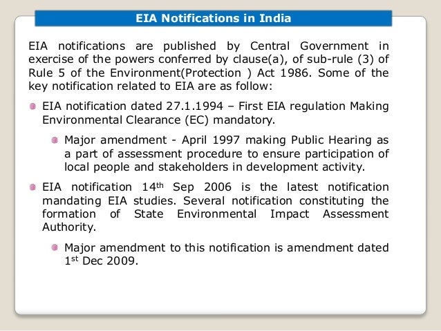 Environmental Impact Assessment