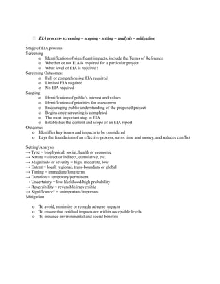 Environmental impact assessment | RTF