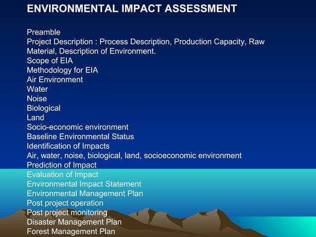 Environmental impact assessment and life cycle assessment and their ...