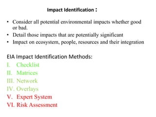 Environmental impact assessment (EIA) | PPTX