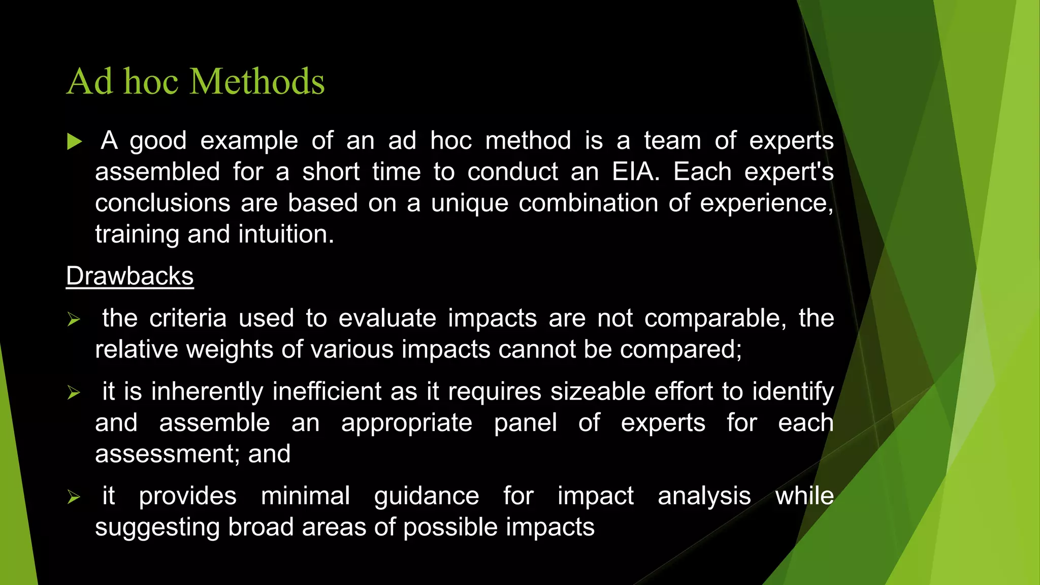 Environmental impact assessment methodology | PPTX