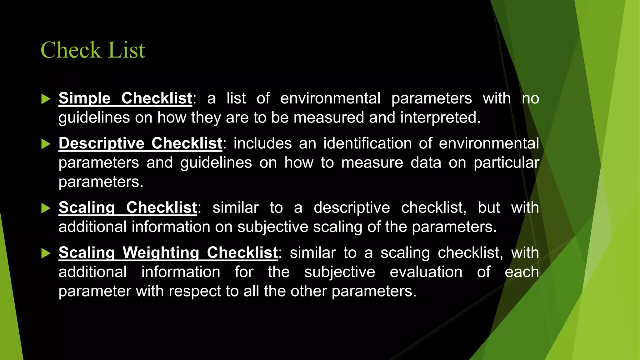 Environmental impact assessment methodology | PPTX
