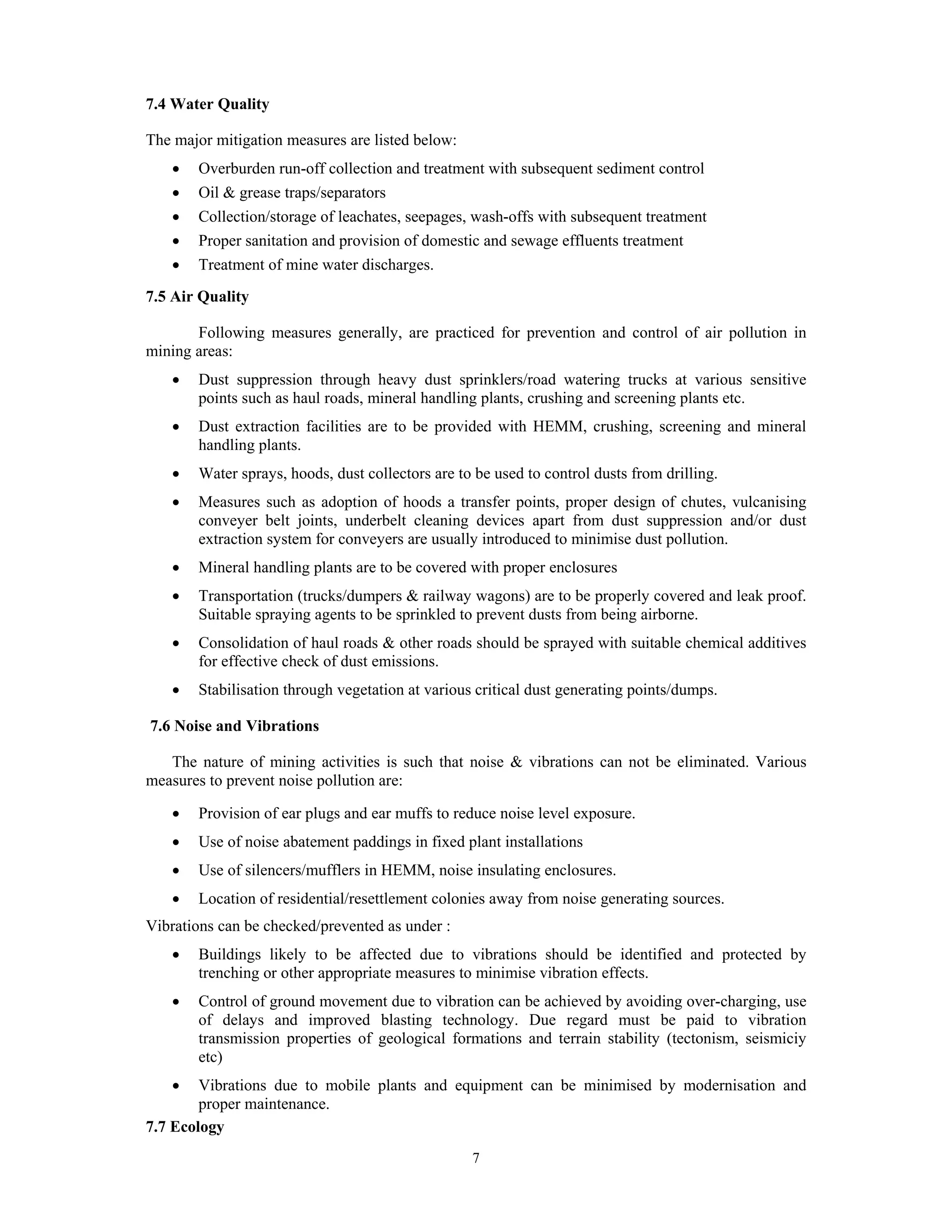 Environmental impact assessment of mining projects 17.03.09