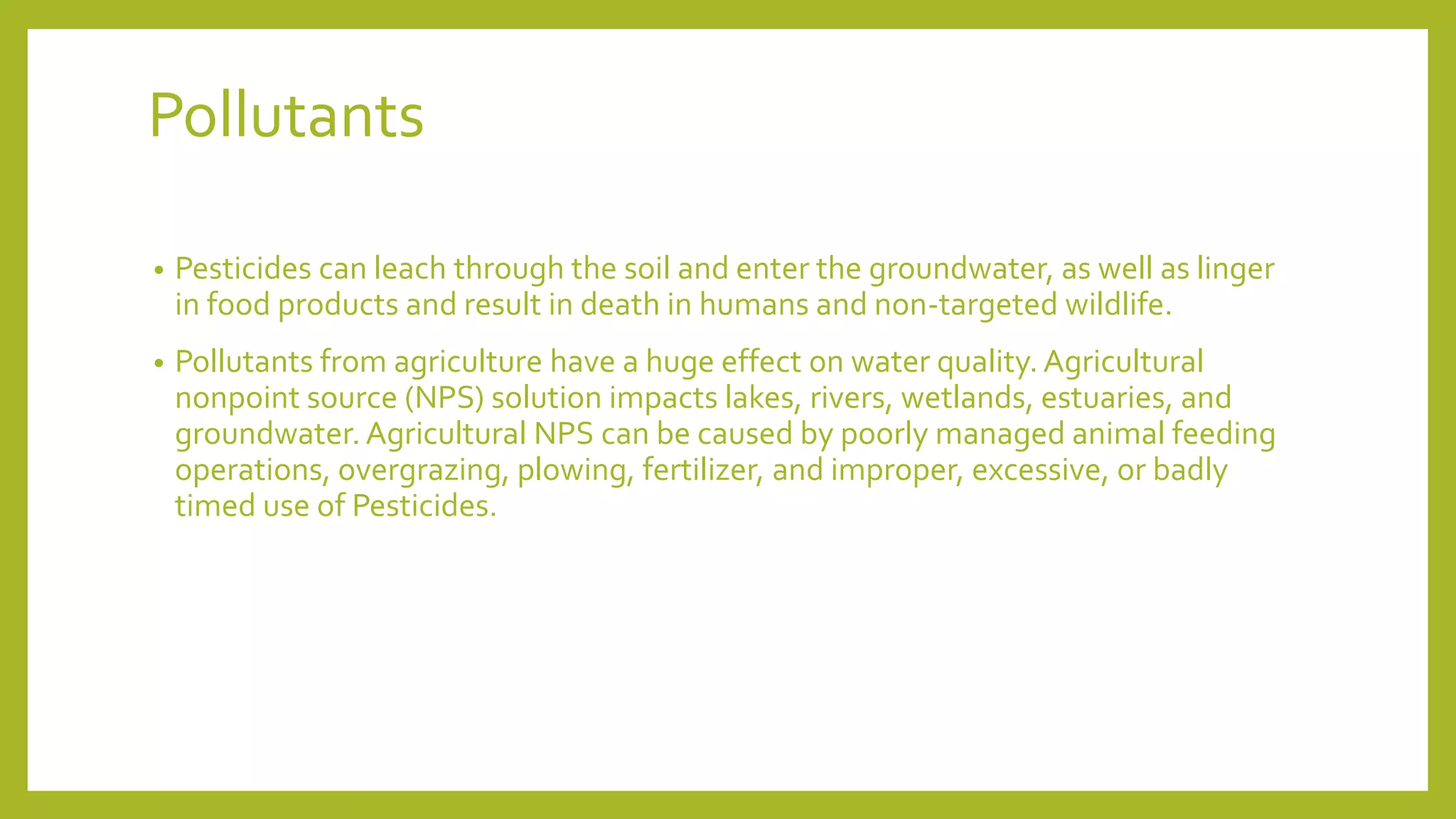 Environmental impact of agriculture | PPTX