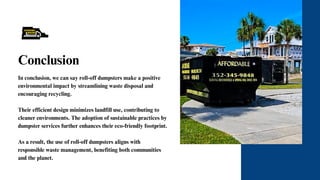 Environmental Impact of Roll-Off Dumpster Usage | PPT