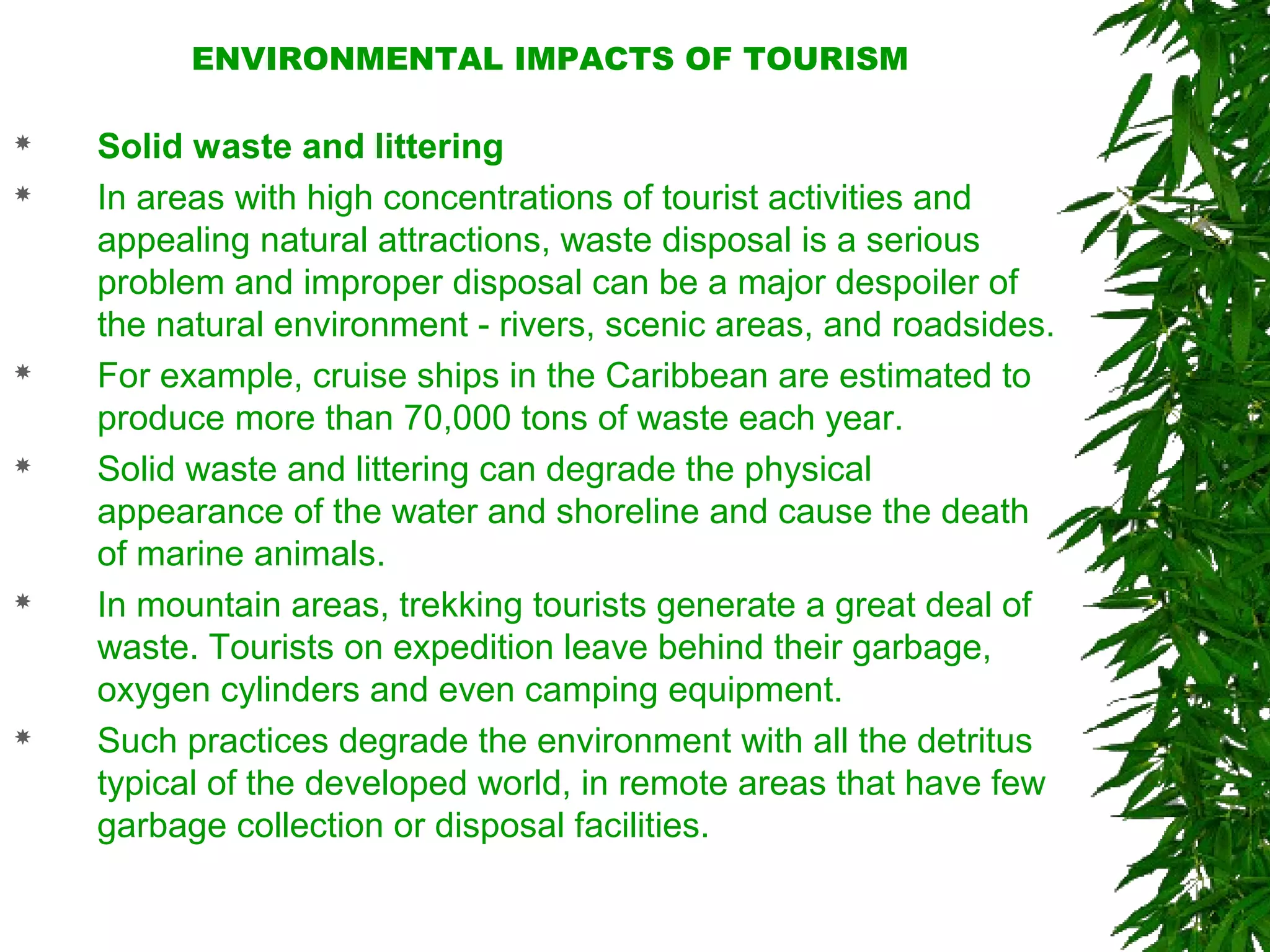 Environmental impact of tourism | PPT