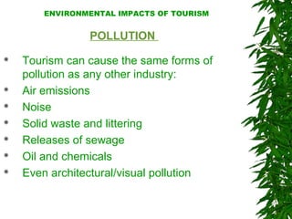 Environmental impact of tourism | PPT
