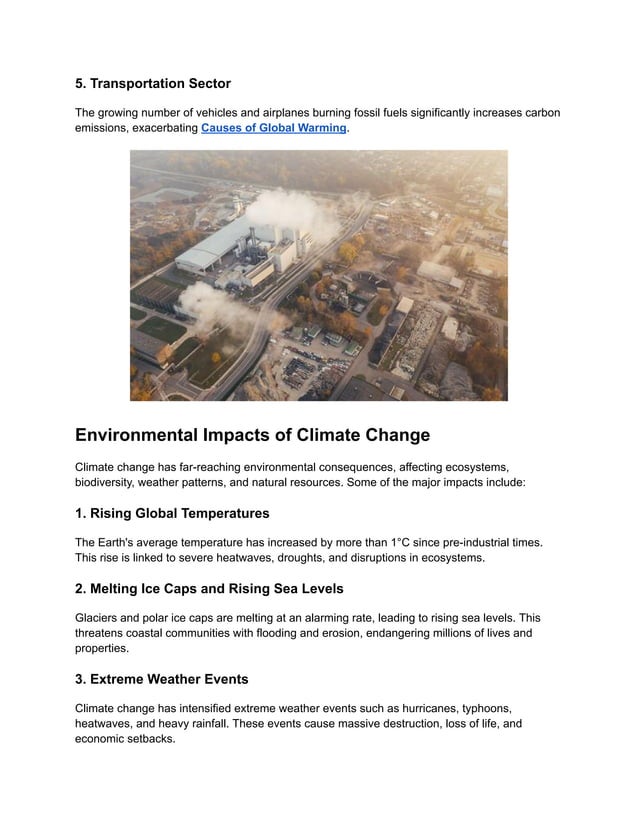 Understanding the Environmental Impacts of Climate Change | PDF