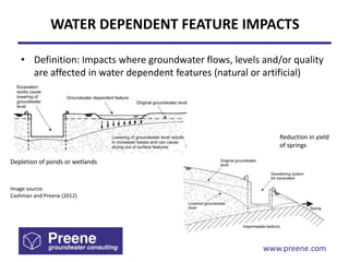 Environmental Impacts of Groundwater Control and Dewatering | PPTX