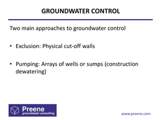Environmental Impacts of Groundwater Control and Dewatering | PPTX ...