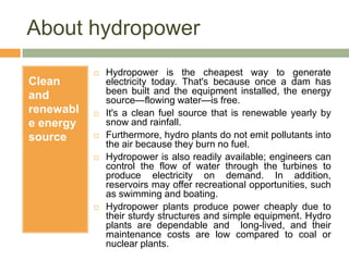 Environmental impacts of hydroelectric power | PPTX