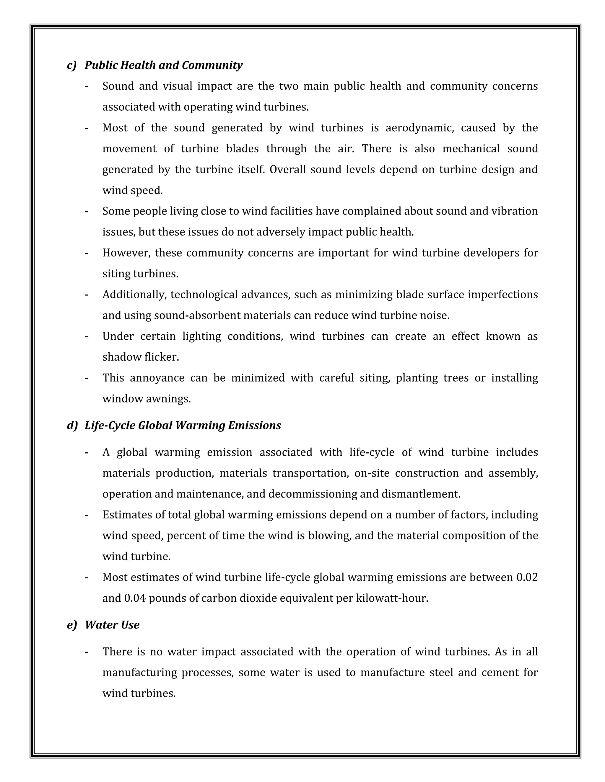 Environmental impacts of renewable energy technologies | PDF