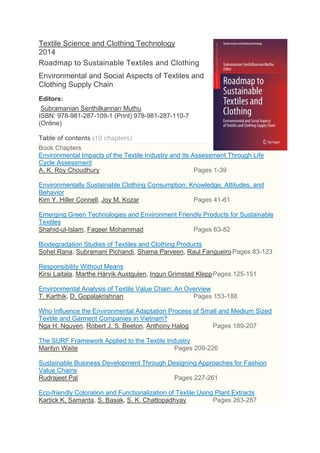 EnvironmentalImpactsoftheTextileIndustryandItsAssessmentThroughLifeCycl ...