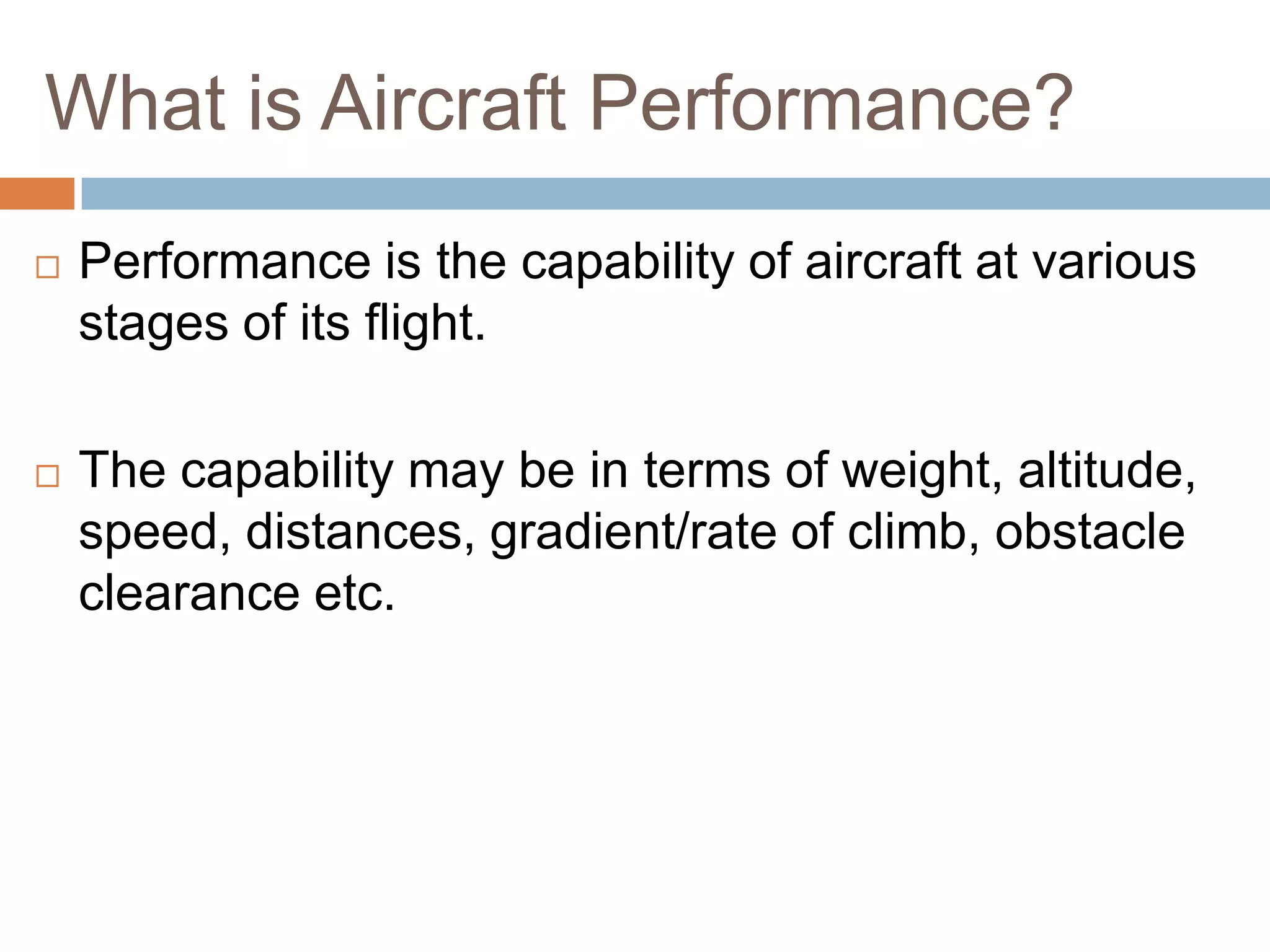 Aircraft Performance | PPTX