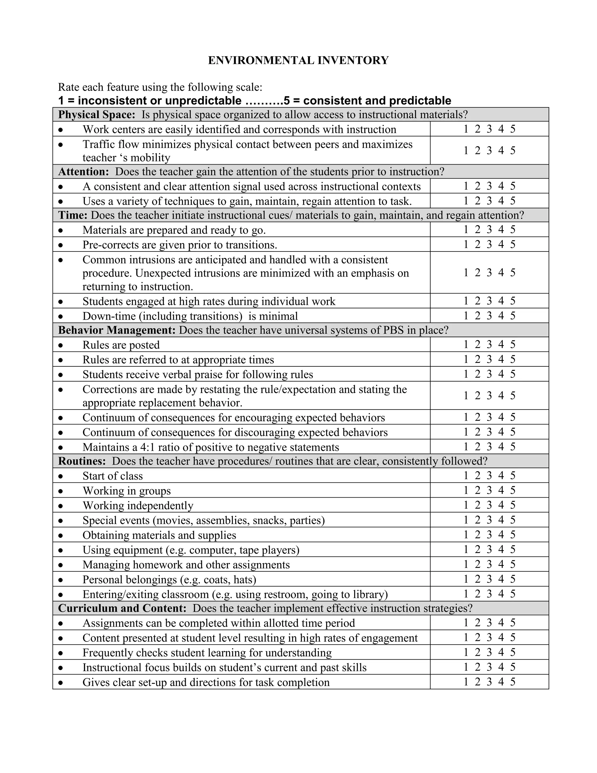 Environmental inventory | DOCX