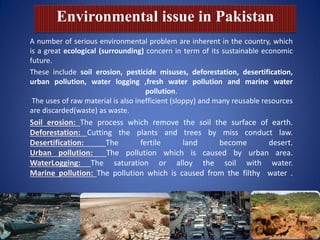 Environmental issue in pakistan | PDF