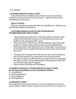 Environmental issues and management | DOCX